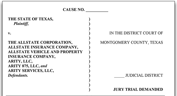 Texas Attorney General Sues Allstate and Arity Over Alleged Driving ...